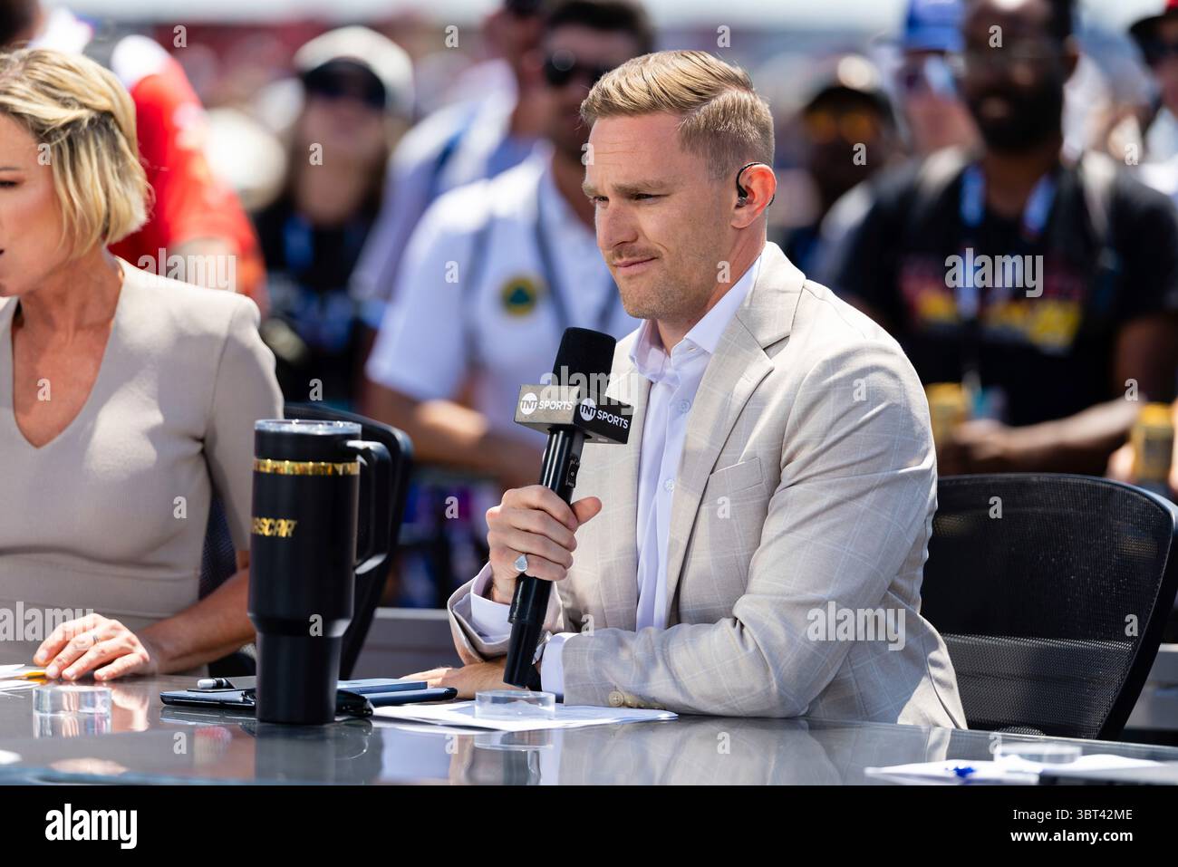 SONOMA, CA - JULY 13: Parker Kligerman on the set for NASCAR Nation ...