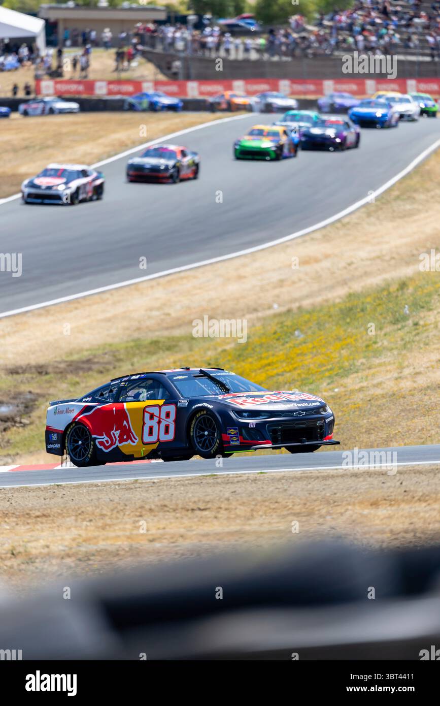 SONOMA, CA - JULY 13: Shane Van Gisbergen (#88 Trackhouse Racing Red ...