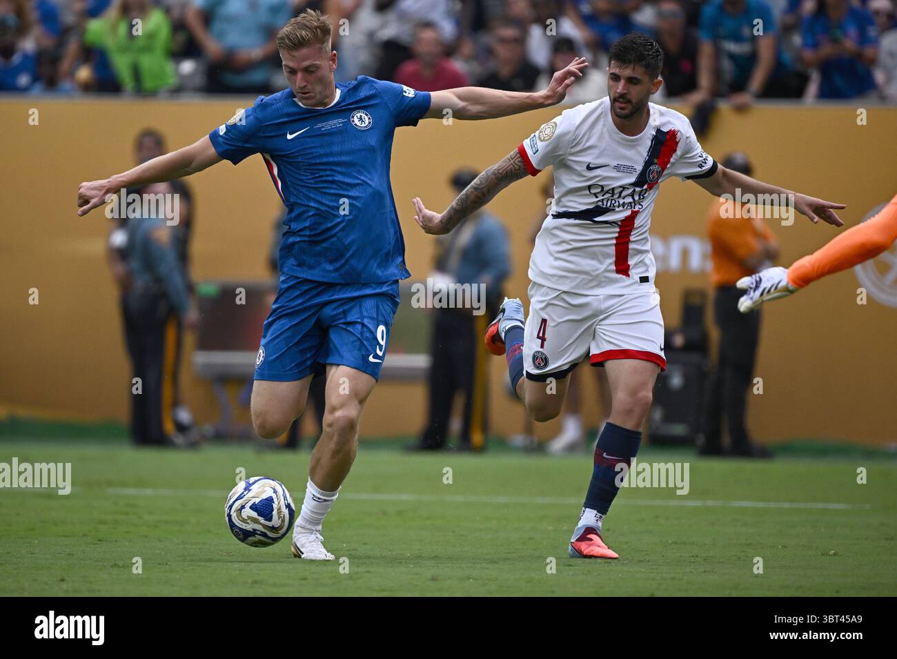 East Rutherford, USA. 13th July, 2025. Liam Delap #9 of Chelsea FC and ...