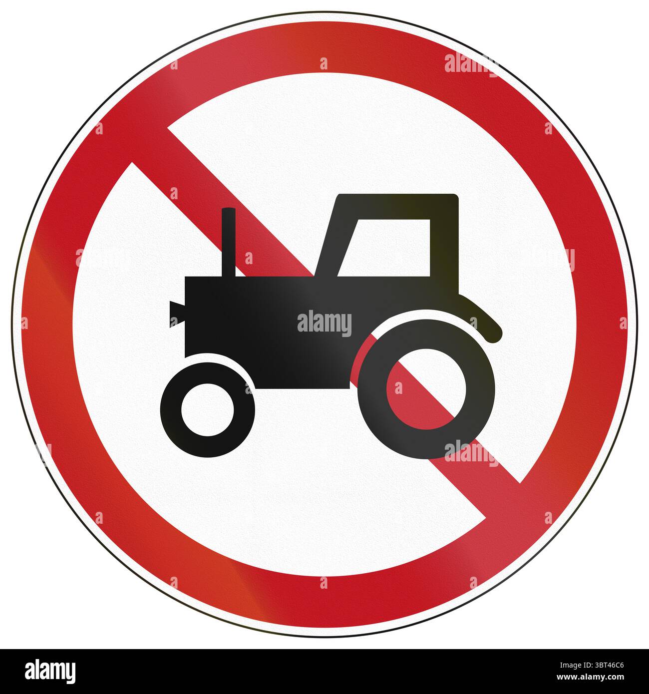Regulatory road sign in China - No entry for tractors Stock Photo - Alamy
