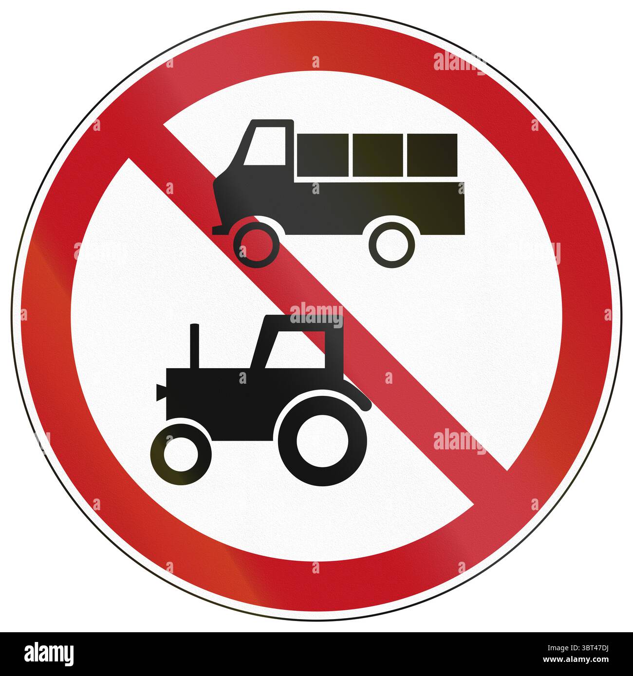 Regulatory road sign in China - No Freight Vehicles and Tractors Stock ...
