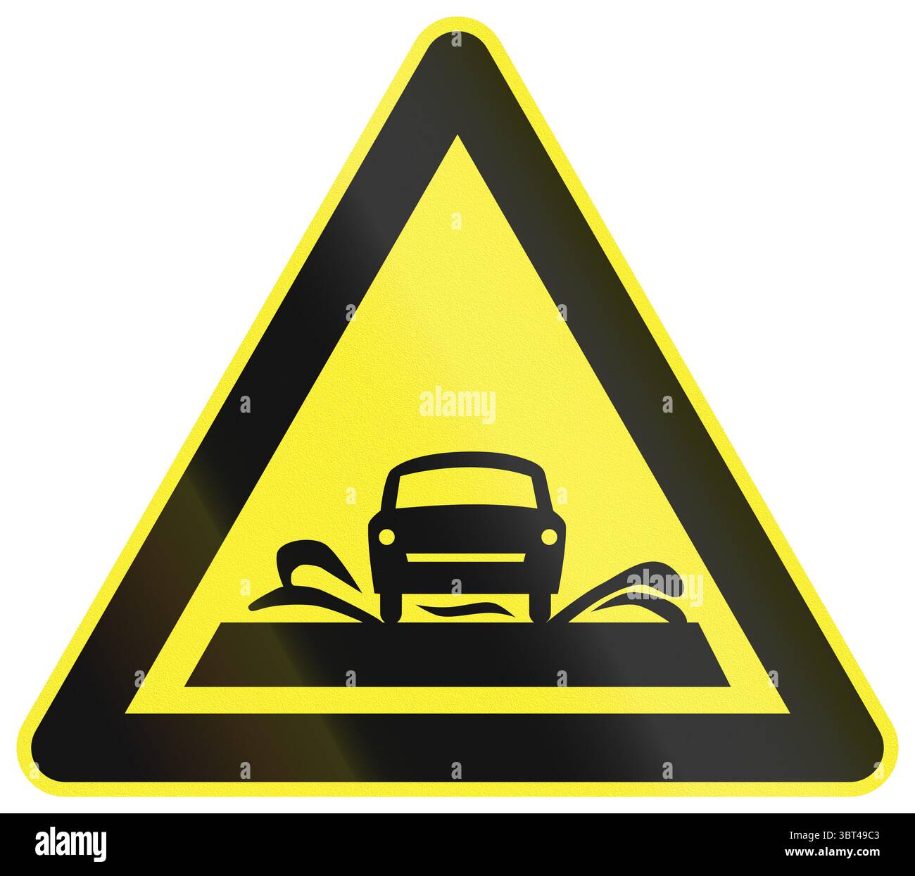 Warning road sign in China - Floodway Stock Photo - Alamy