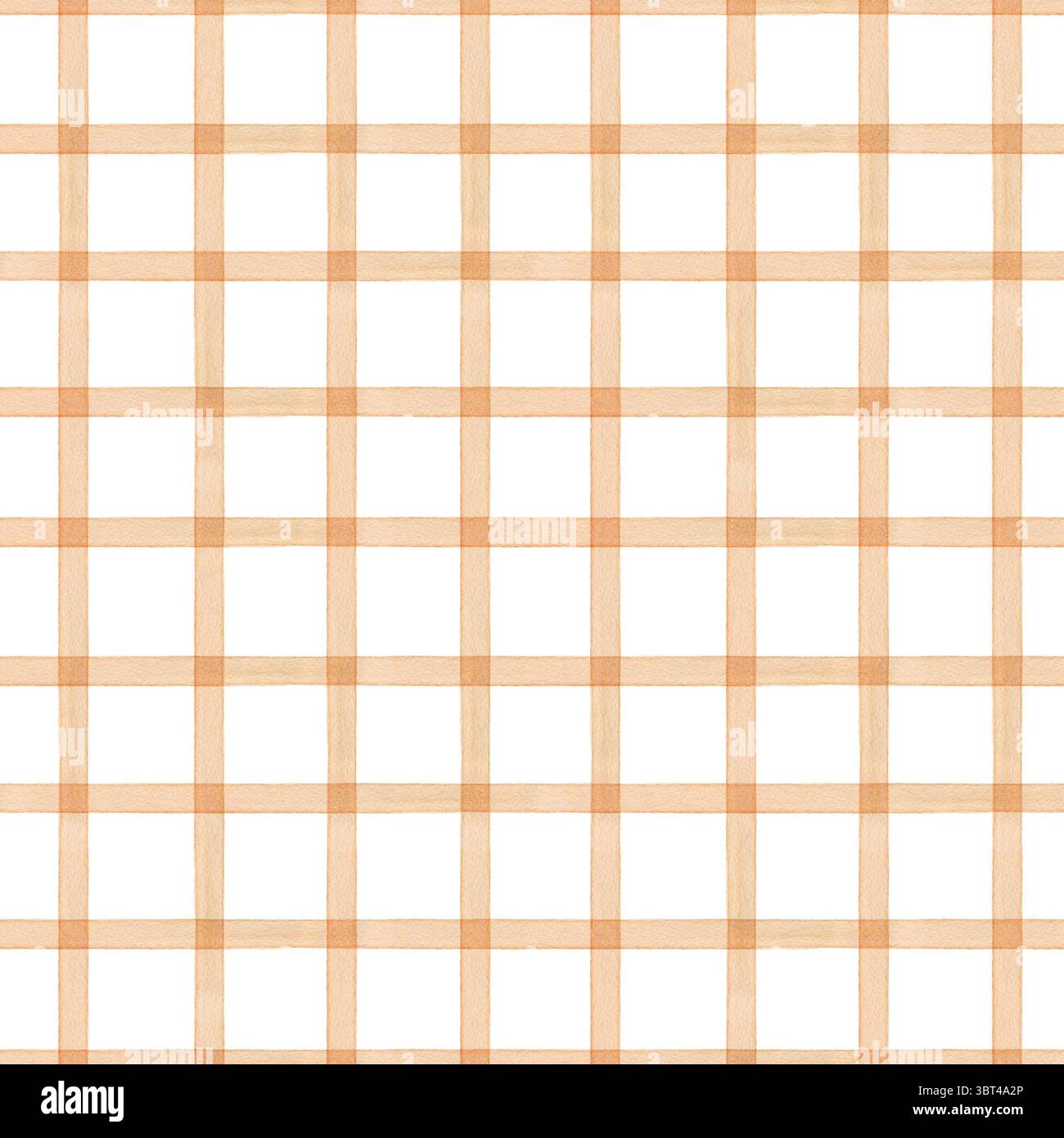 Watercolor beige colored gingham pattern with vertical horizontal ...