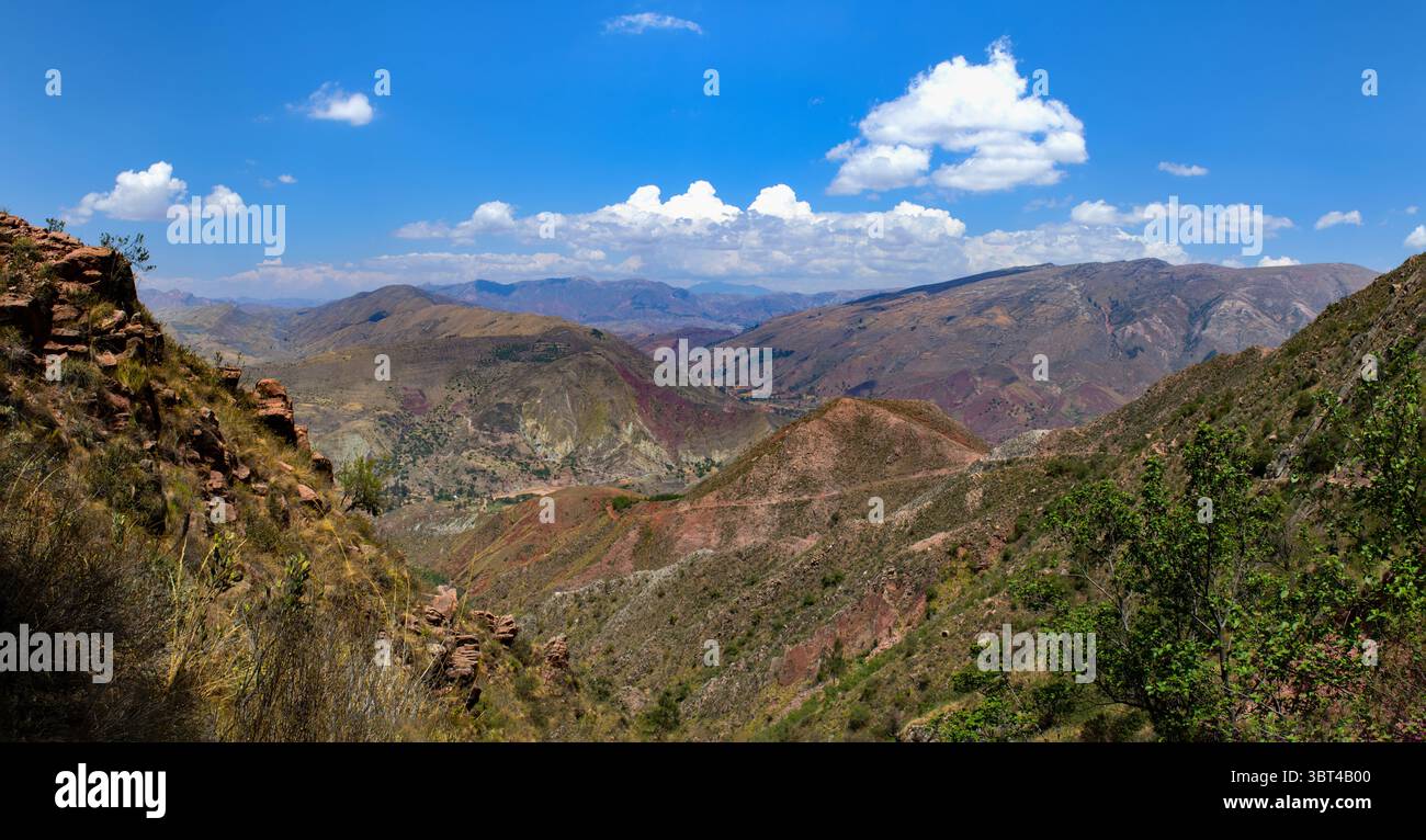 Bolivian Andes seen from the Camino del Inca Stock Photo - Alamy