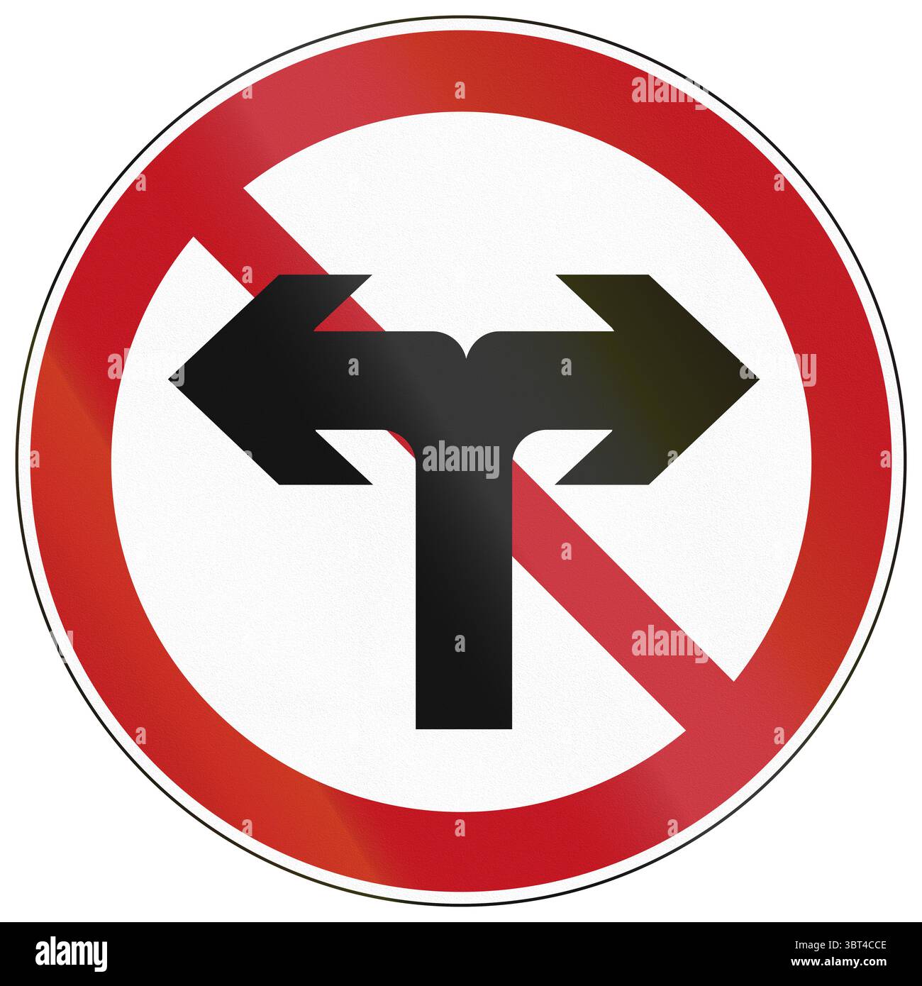 Road sign in China - No left and right turns Stock Photo - Alamy