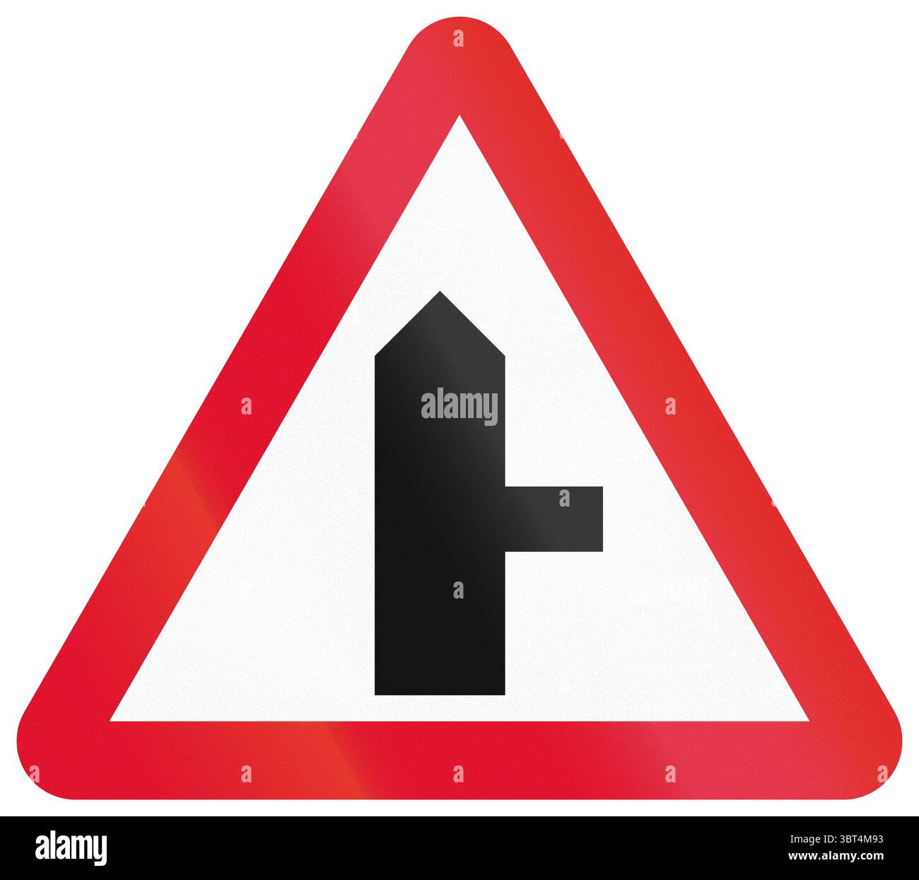 Chinese road warning sign used only in Hong Kong - Side road on the ...