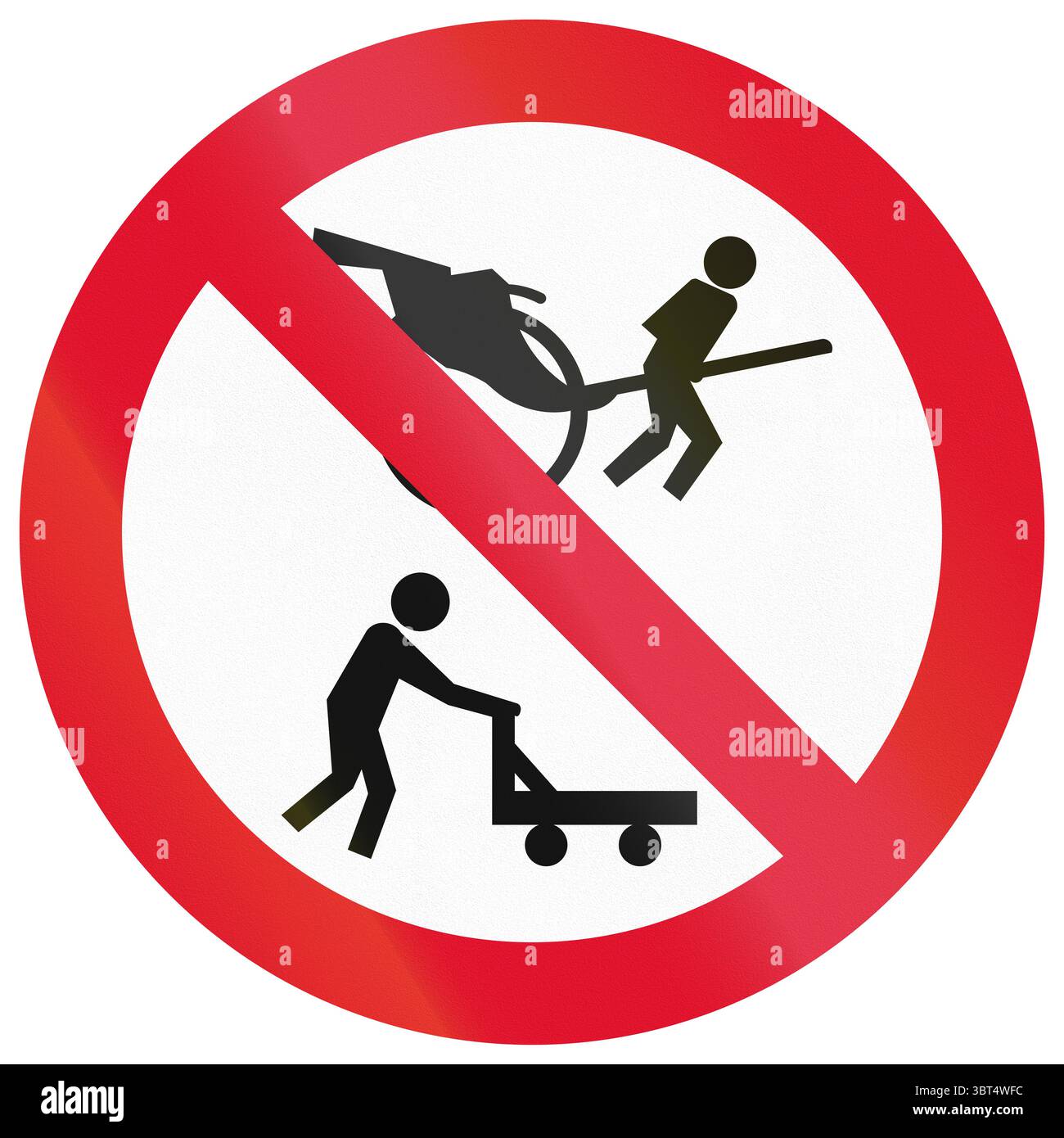 Chinese traffic sign used only in Hong Kong - Rickshaws and handcarts ...