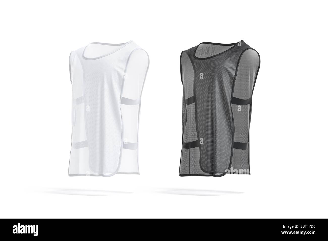Blank black and white football practice vest with straps mockup Stock ...