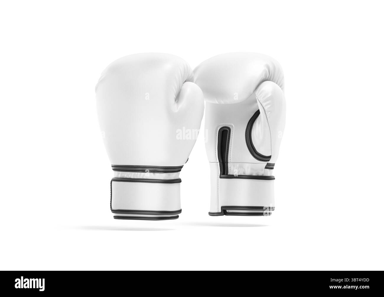 Blank white boxing gloves mockup, side view, no gravity Stock Photo - Alamy
