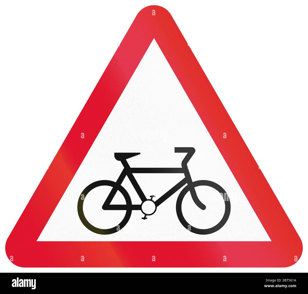 Chinese warning road sign used only in Hong Kong - Cyclist Crossing ...