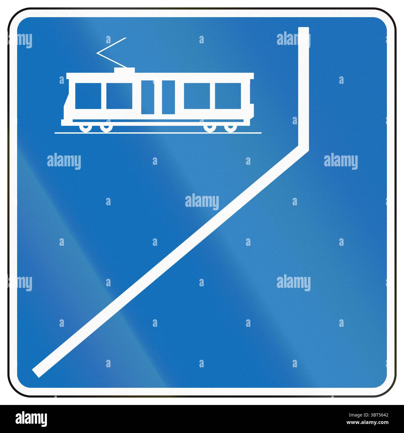 Chinese warning road sign used only in Hong Kong - Light rail vehicle ...