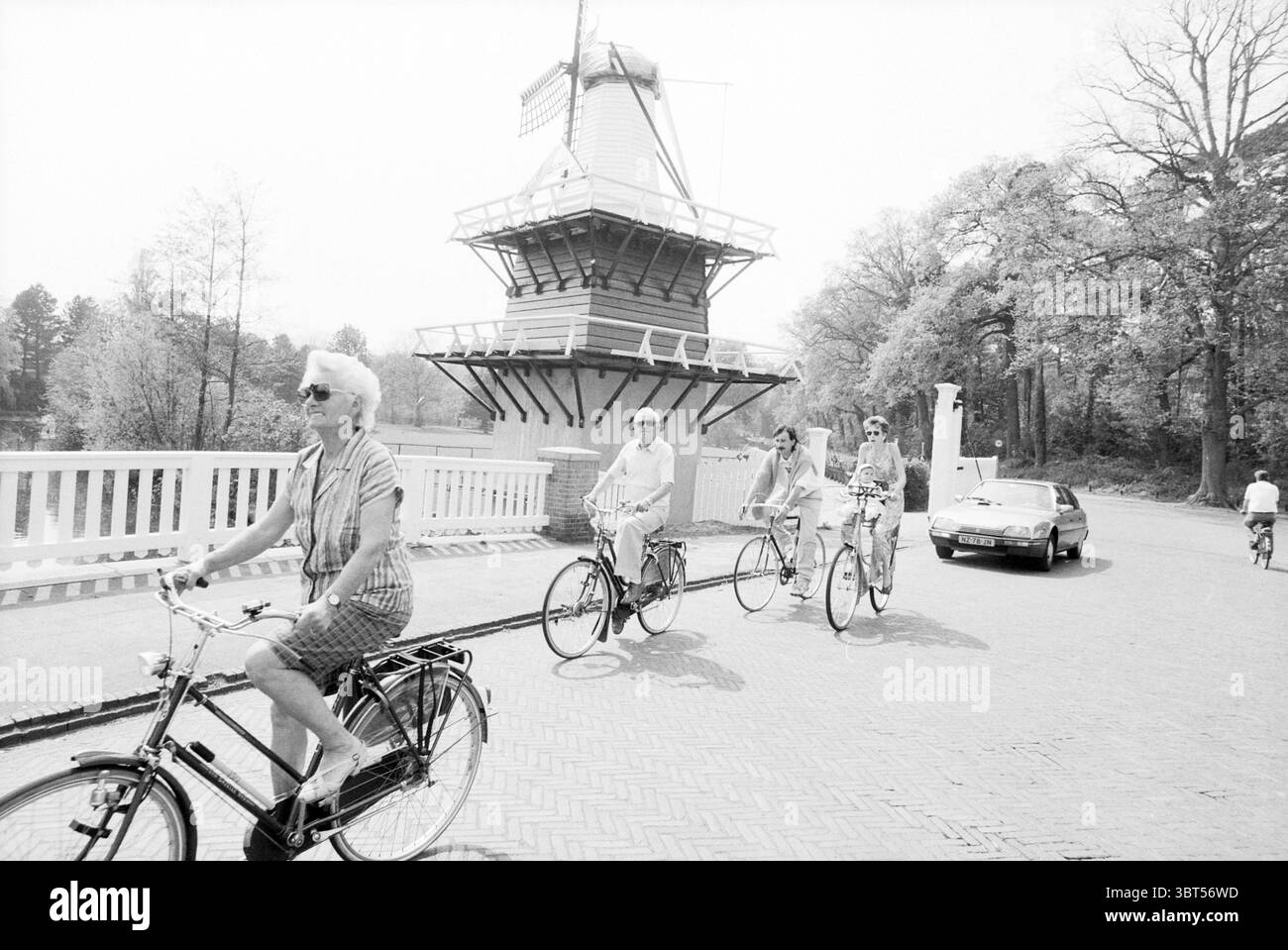 Cyclists at the Groenendaal windmill Cycling cycle paths cyclists ...