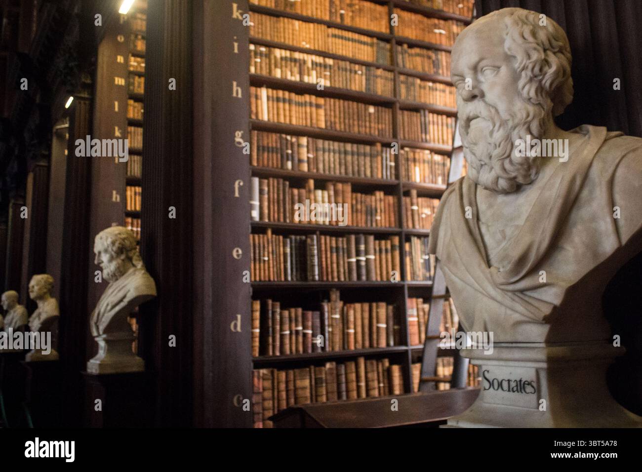 Statue of Socrate in Long room library Stock Photo - Alamy