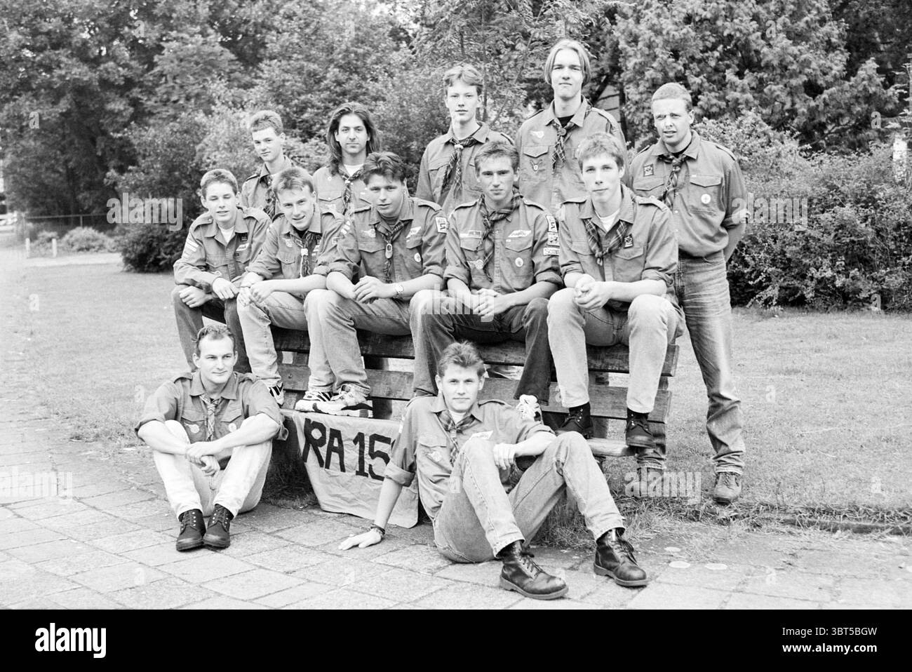 Scouting patches Black and White Stock Photos & Images - Alamy