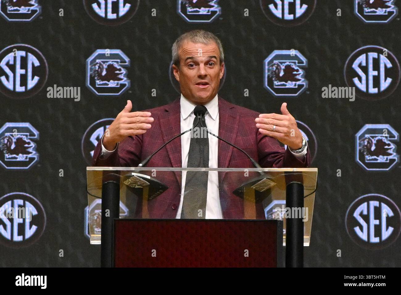 ATLANTA, GA - JULY 14: South Carolina Gamecocks head coach Shane Beamer ...