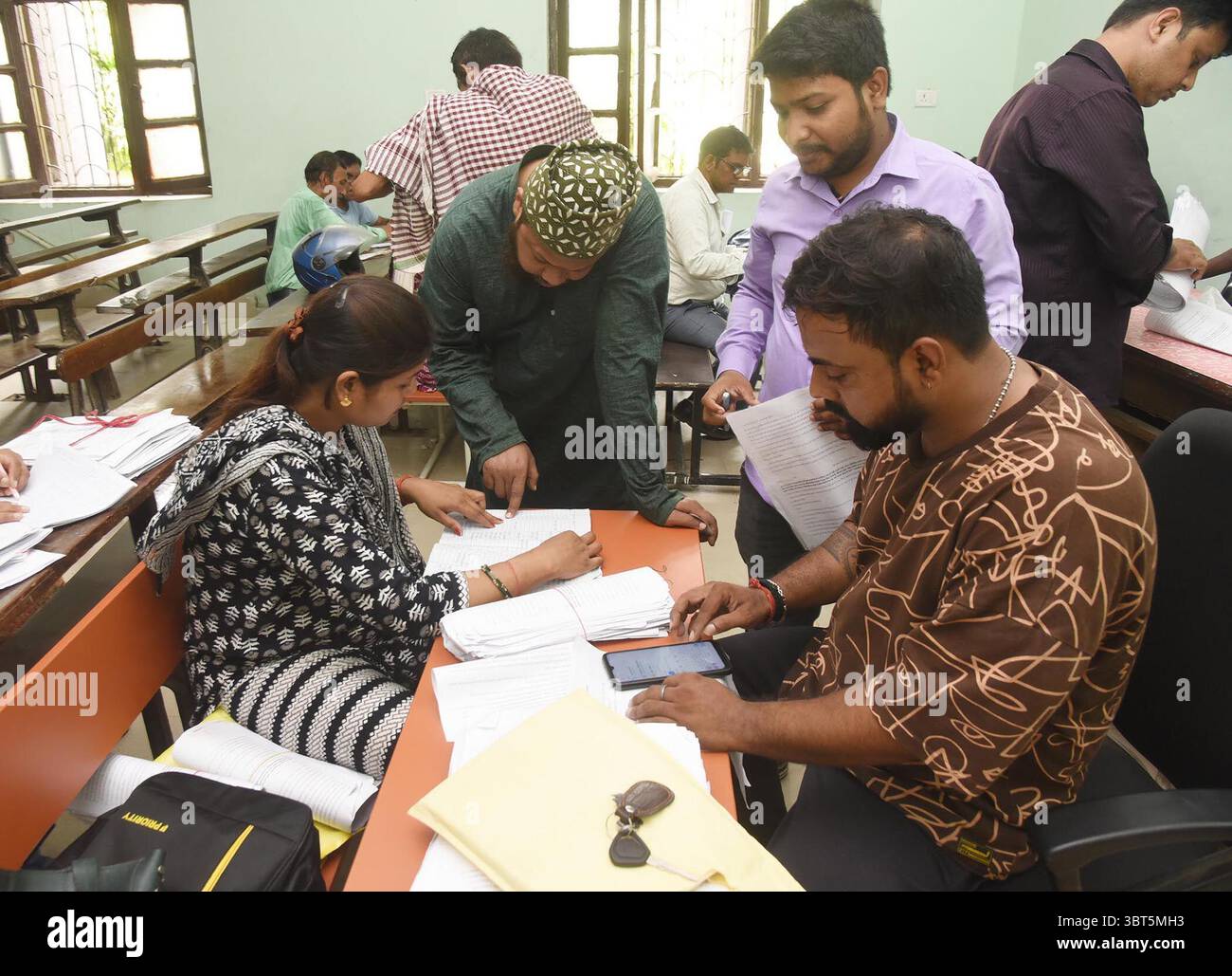 PATNA, INDIA - JULY 13: Booth Level Officer (BLO) verification ...
