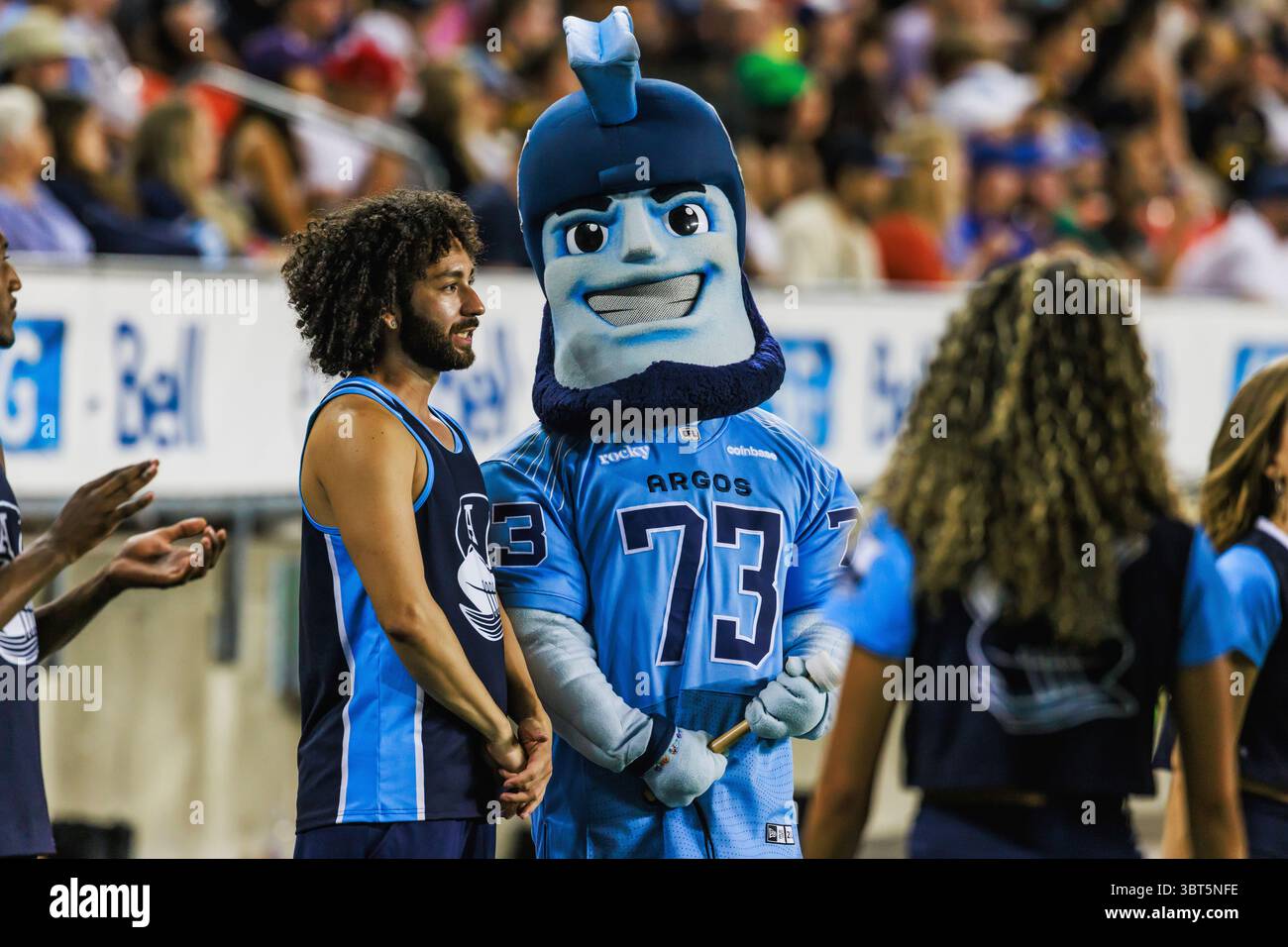 TORONTO, ON - JULY 04: Jason the Argonaut, mascot for the Toronto ...