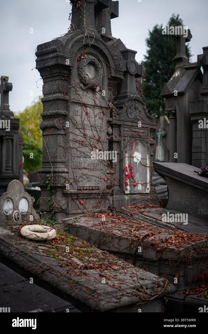 Ancient cemetery tombs and grave stones on Campo Santo historical old ...