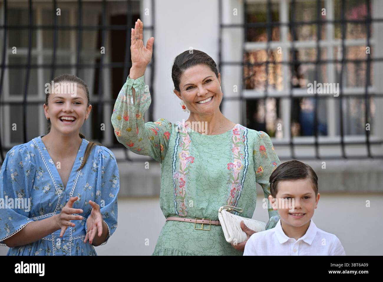 BORGHOLM, SWEDEN 20250714 Princess Estelle, Crown Princess Victoria ...