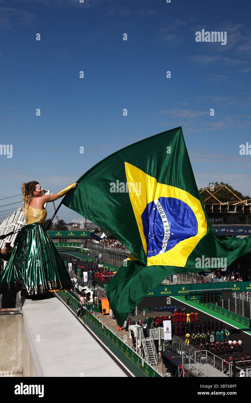 National anthem, brazilian flag during the Rolex 6 Hours of Sao Paulo ...