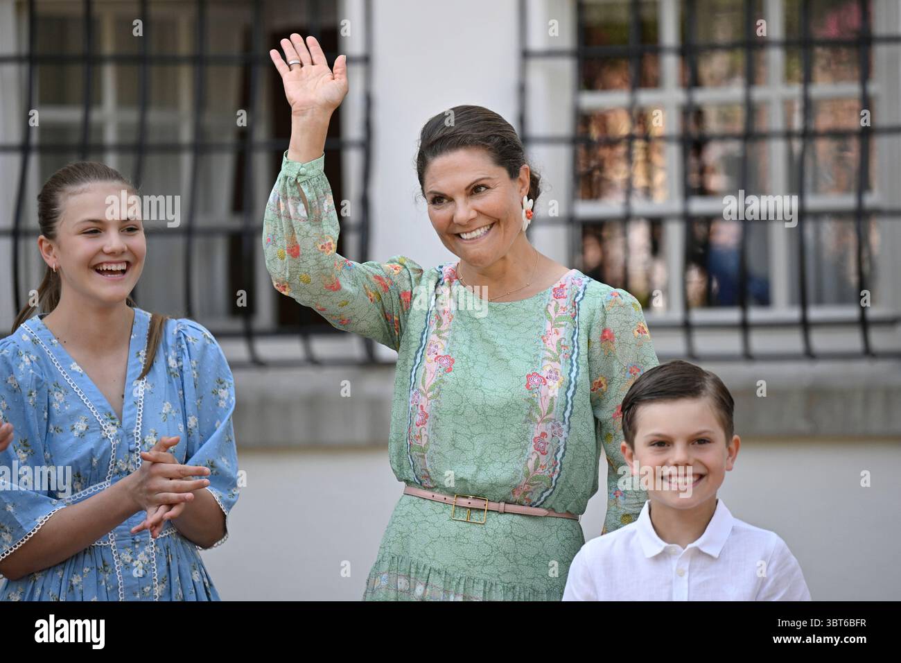 BORGHOLM, SWEDEN 20250714 Princess Estelle, Crown Princess Victoria ...