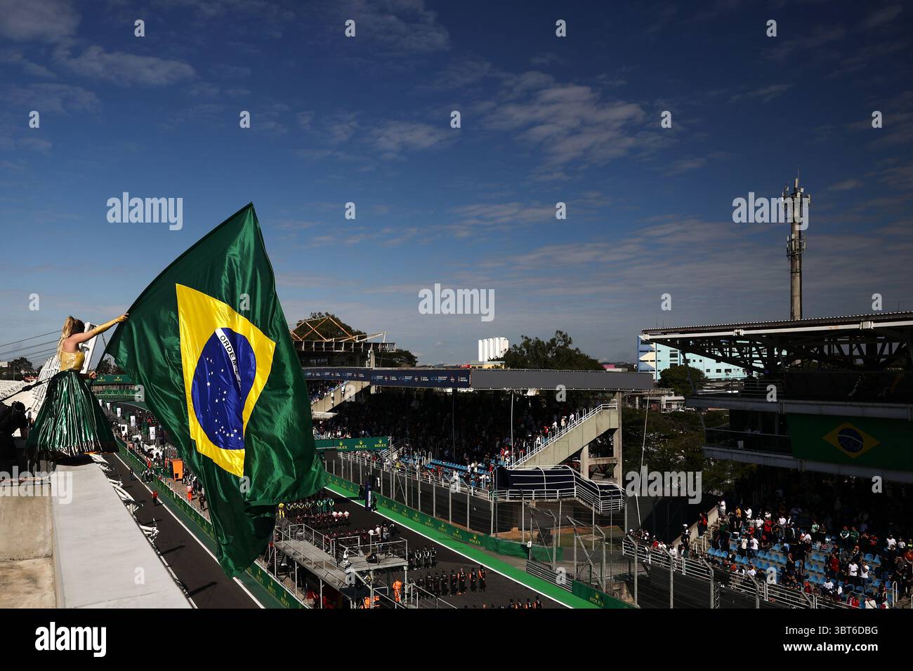 National anthem, brazilian flag during the Rolex 6 Hours of Sao Paulo ...