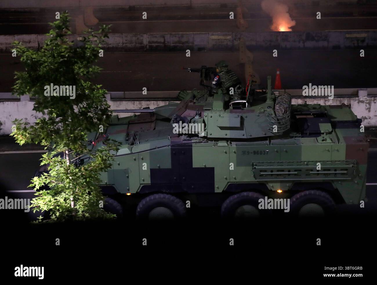 Soldiers ride a CM-34 Clouded Leopard, officially Taiwan Infantry ...