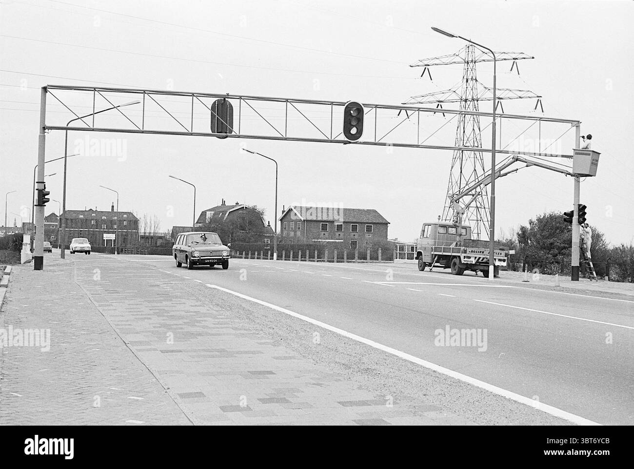 Pedestrian gantry Black and White Stock Photos & Images - Alamy