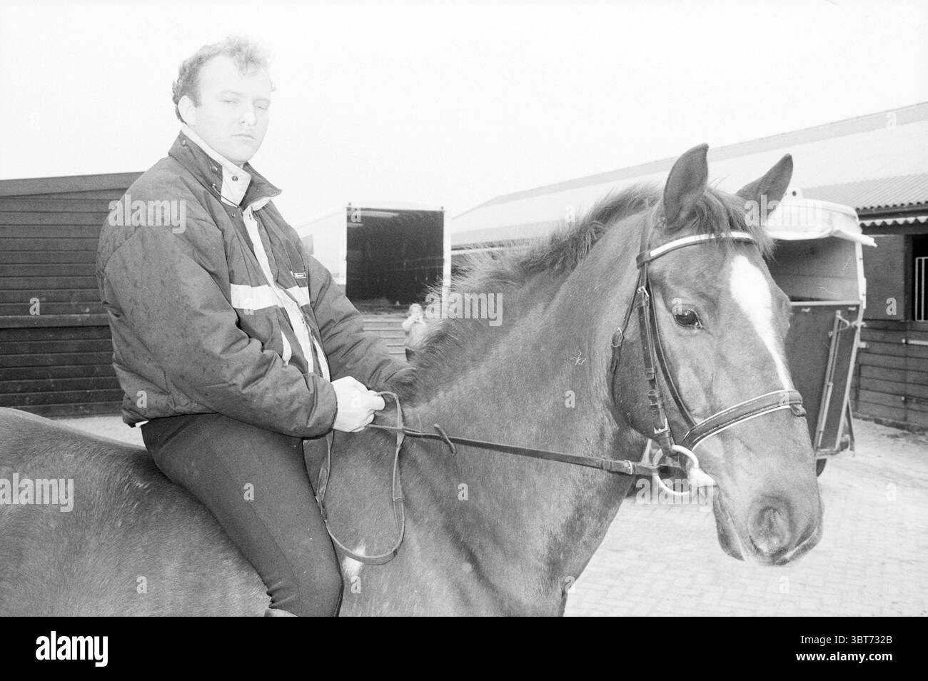 Man on horse running Black and White Stock Photos & Images - Alamy