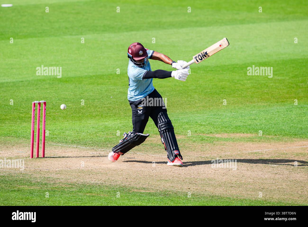 LONDON, UNITED KINGDOM. July 13: Chris Jordan of Surrey Cricket in ...