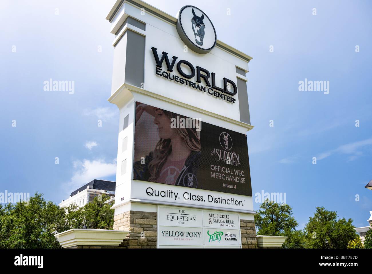 Entrance sign at World Equestrian Center, the largest equestrian ...