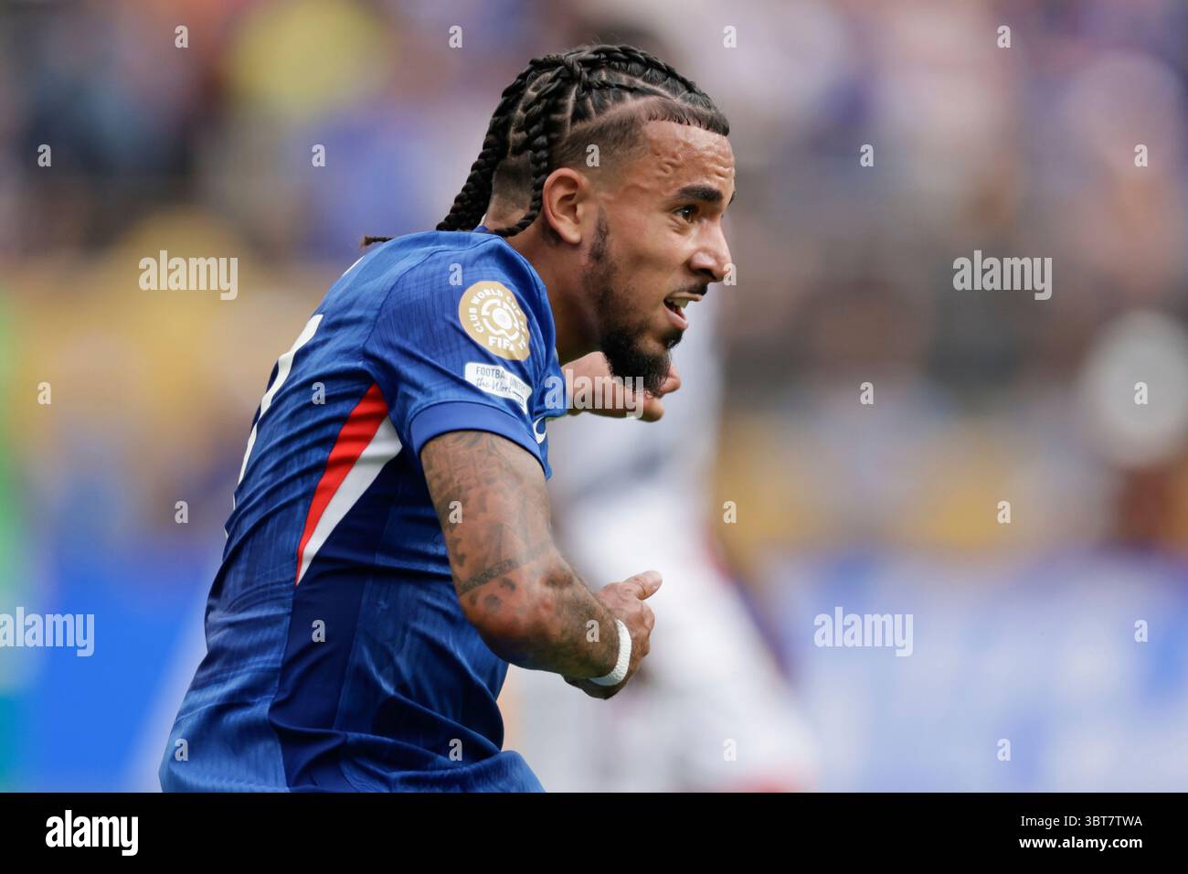 EAST RUTHERFORD, NJ - JULY 13: Malo Gusto #27 of Chelsea F.C. during ...