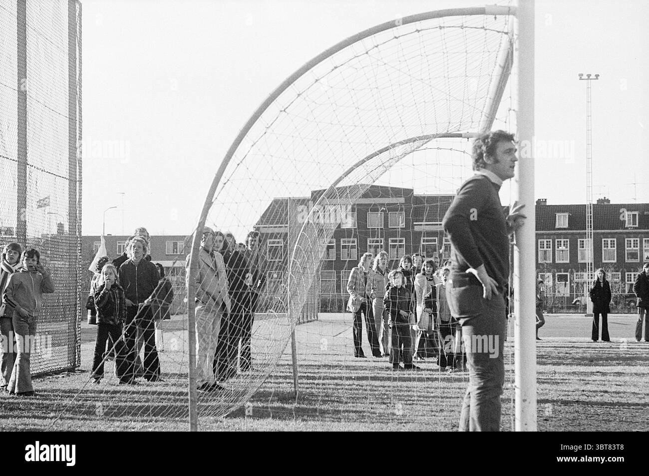 Football side netting Black and White Stock Photos & Images - Alamy