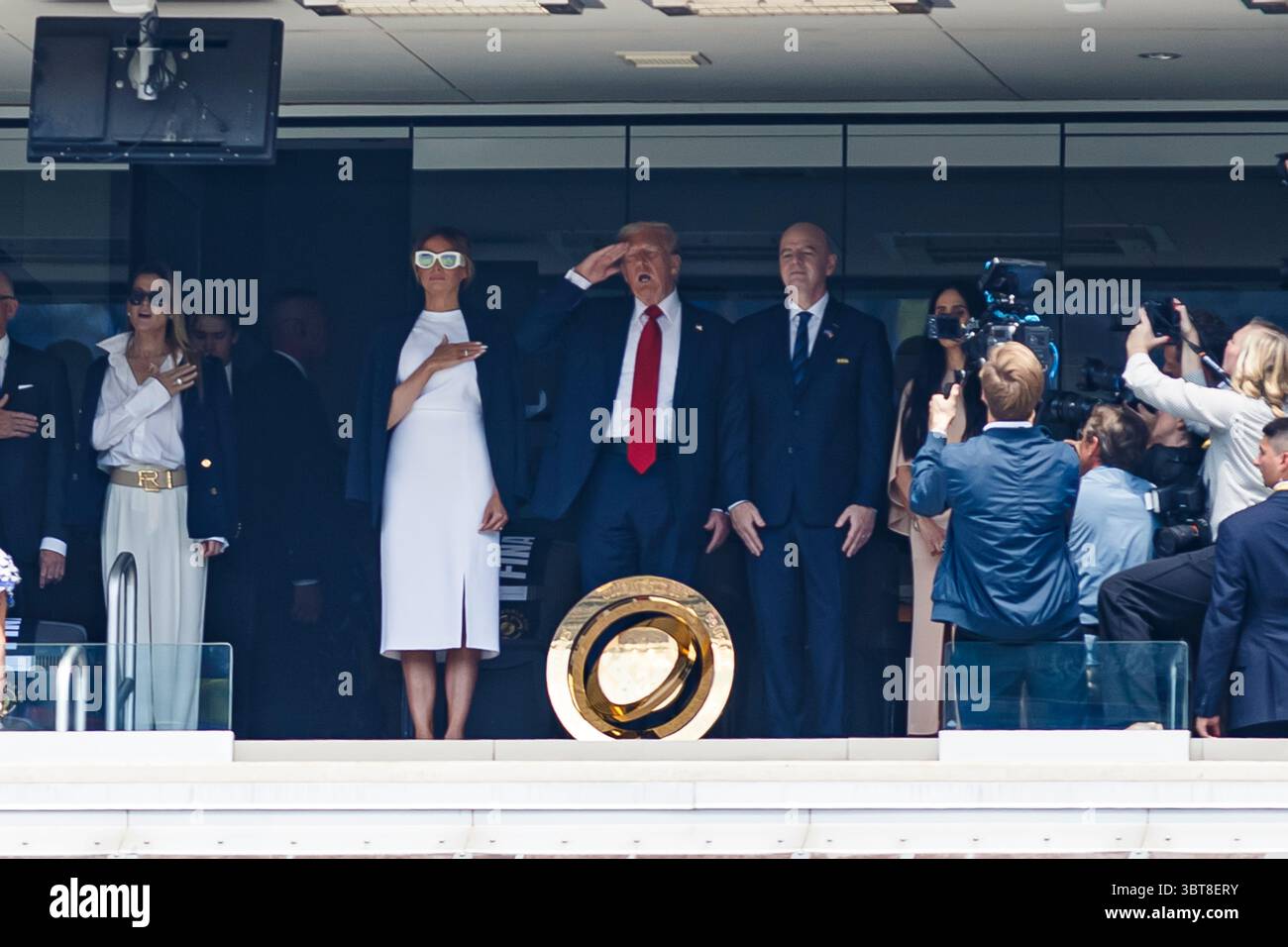 New Jersey - July 13: U.S. President Donald Trump and first lady Melania Trump join FIFA ...