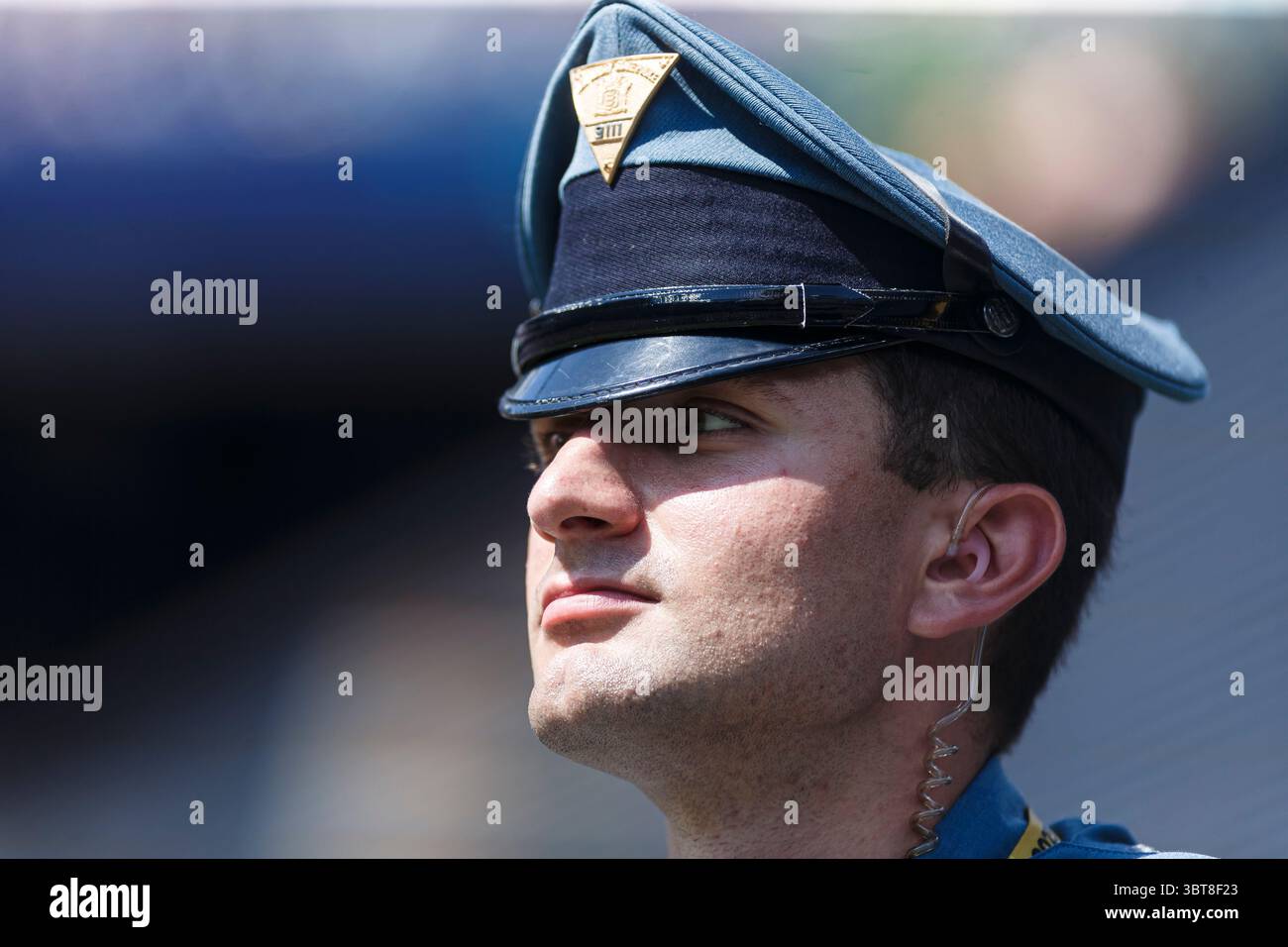 New Jersey - July 13: A policeman looks on during the FIFA Club World ...