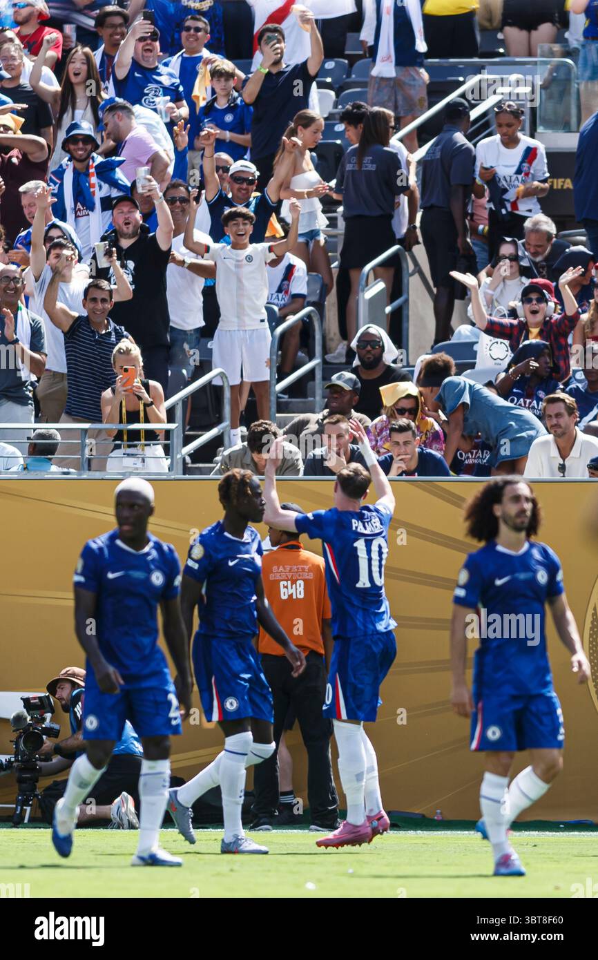 New Jersey - July 13: Cole Palmer of Chelsea FC celebrates his goal ...
