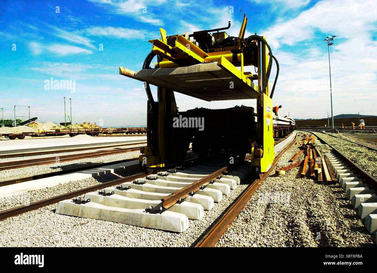 Track construction for the railroad, transport and mobility by train ...