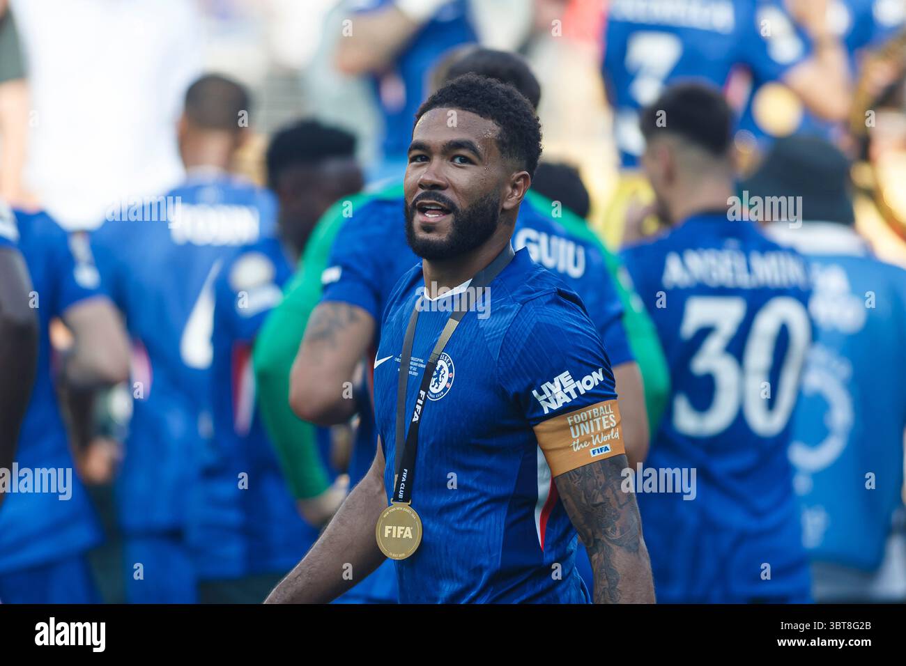 New Jersey - July 13: Reece James of Chelsea FC with Gold medal after ...