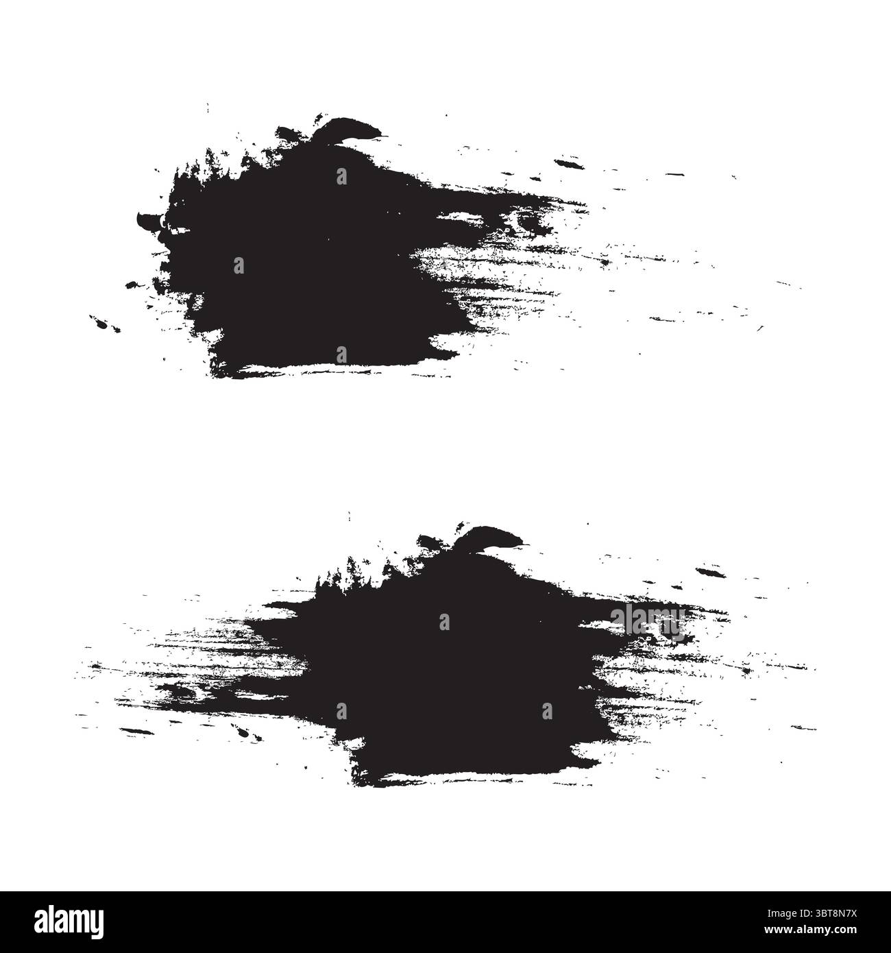 Grunge blots brush strokes Stock Vector Images - Alamy