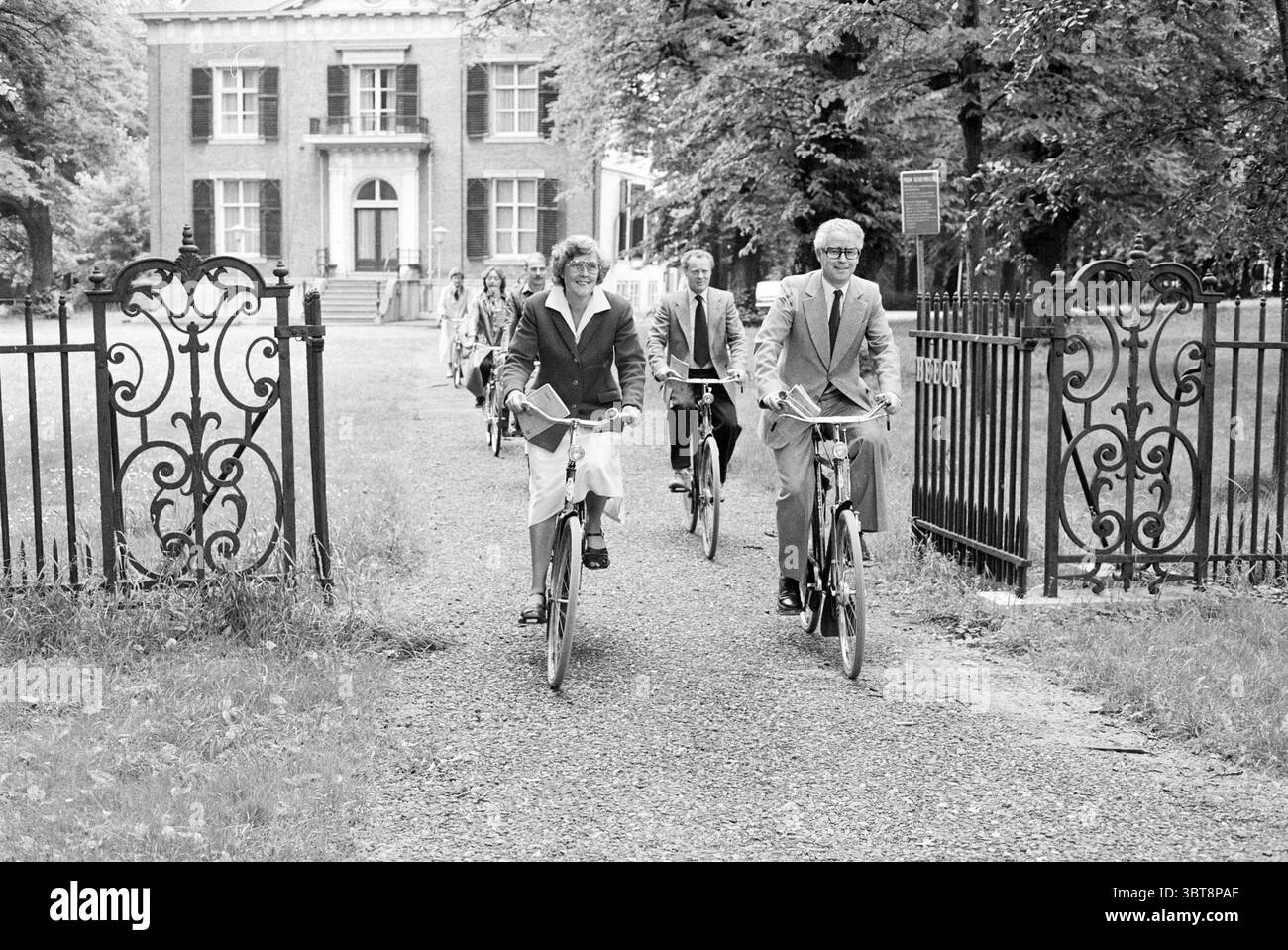 Cyclists on two way Black and White Stock Photos & Images - Alamy
