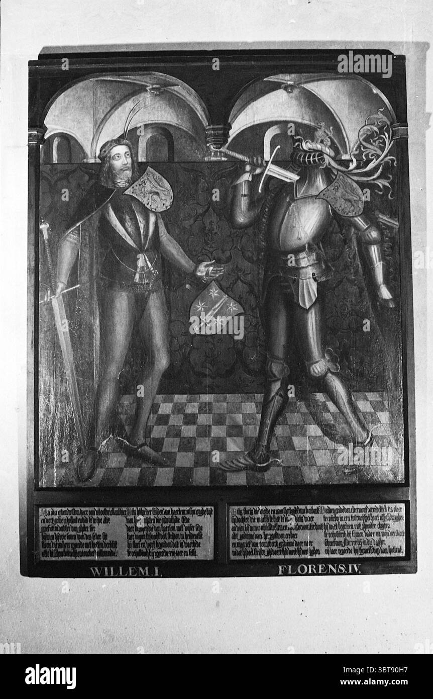 Anonymous Haarlem grave portraits: William I and Floris IV from the ...