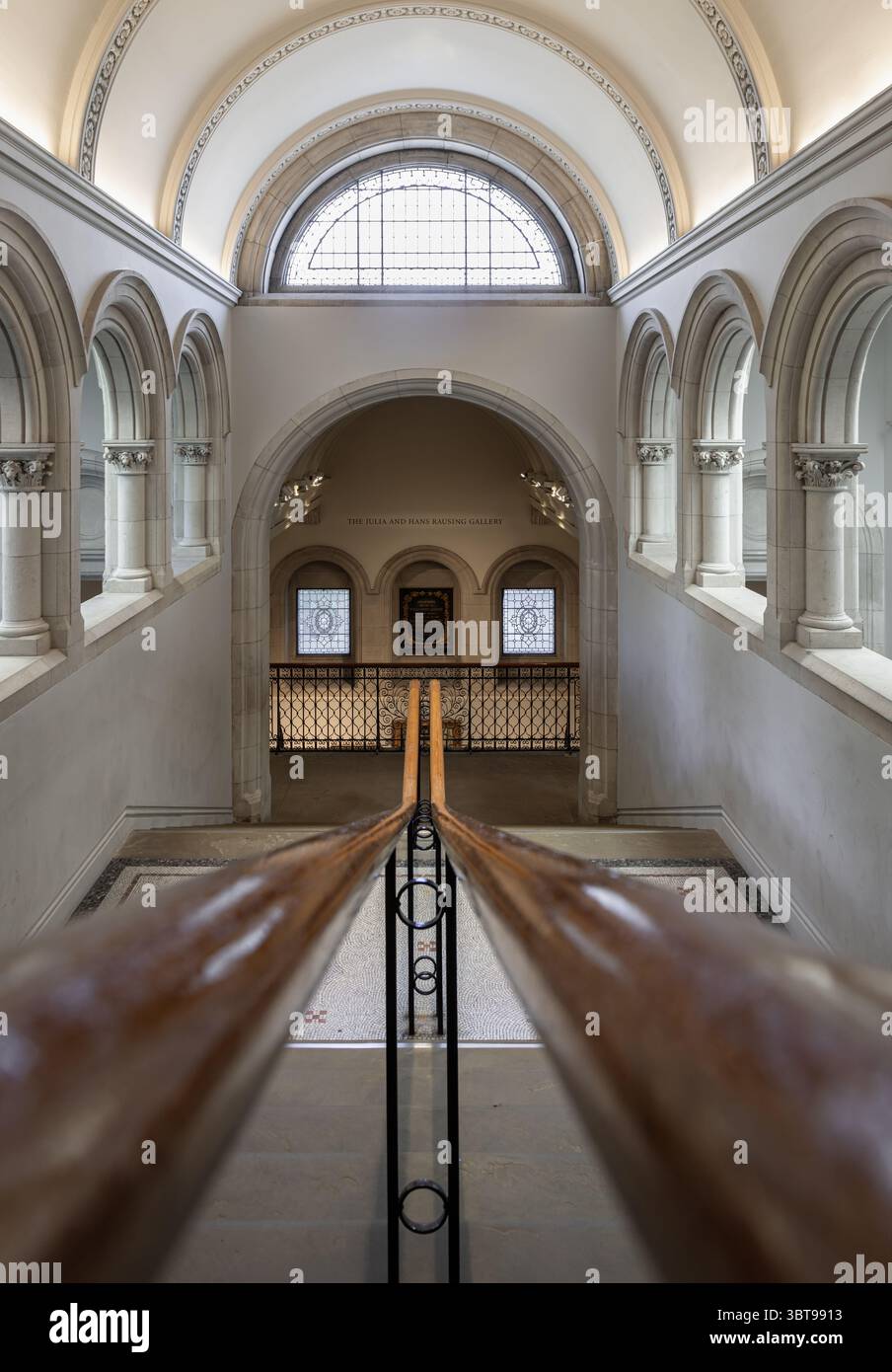 London, UK - Jul 21, 2025 - a grand staircase with a prominent wooden ...