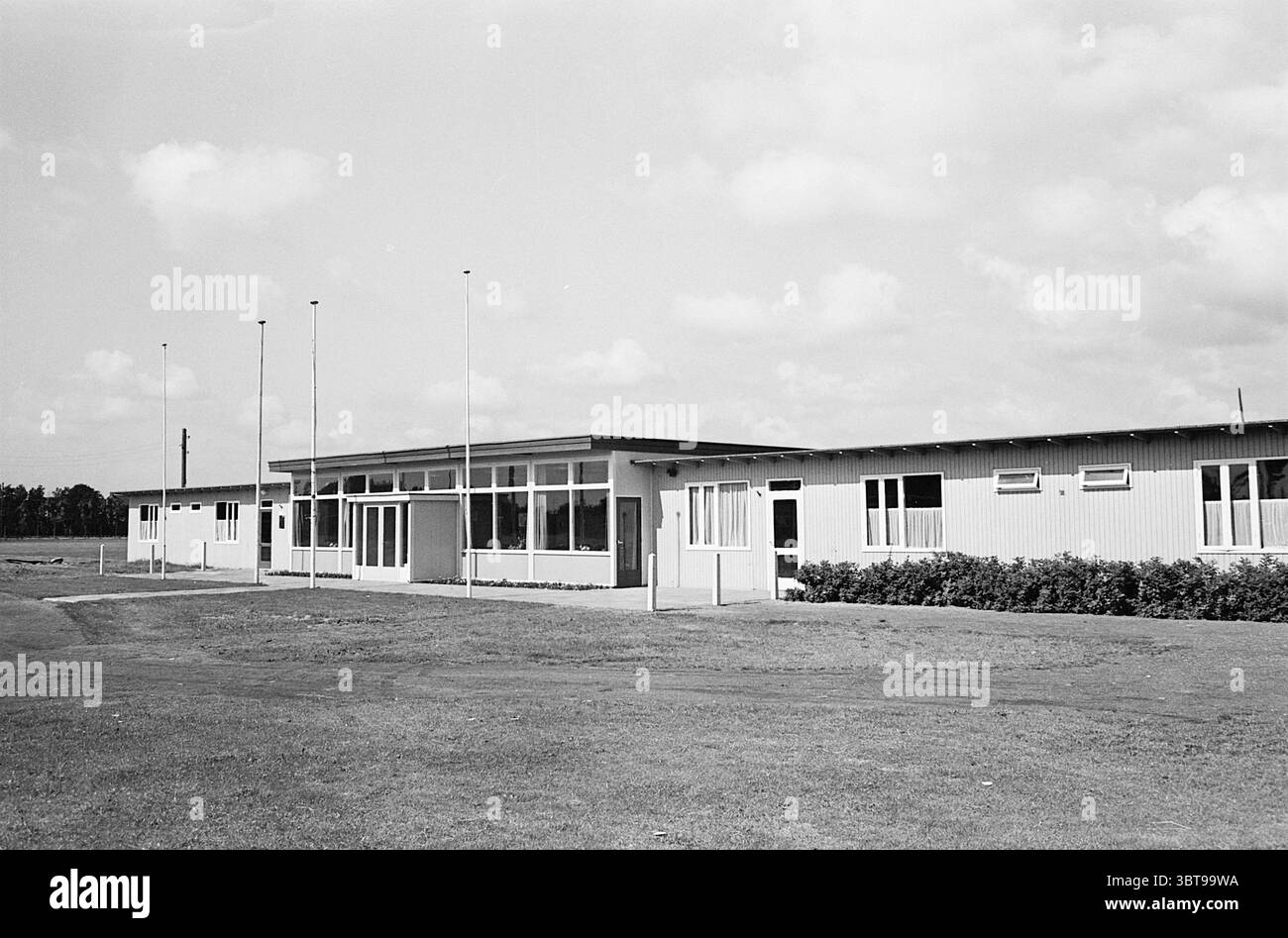 Green building facade large Black and White Stock Photos & Images - Alamy