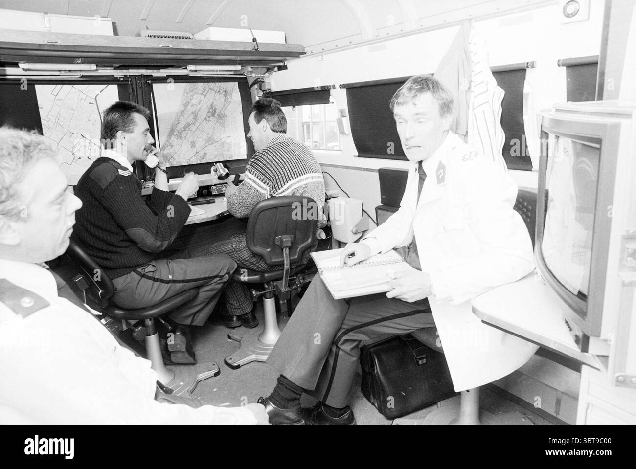 Police mobile command unit Black and White Stock Photos & Images - Alamy