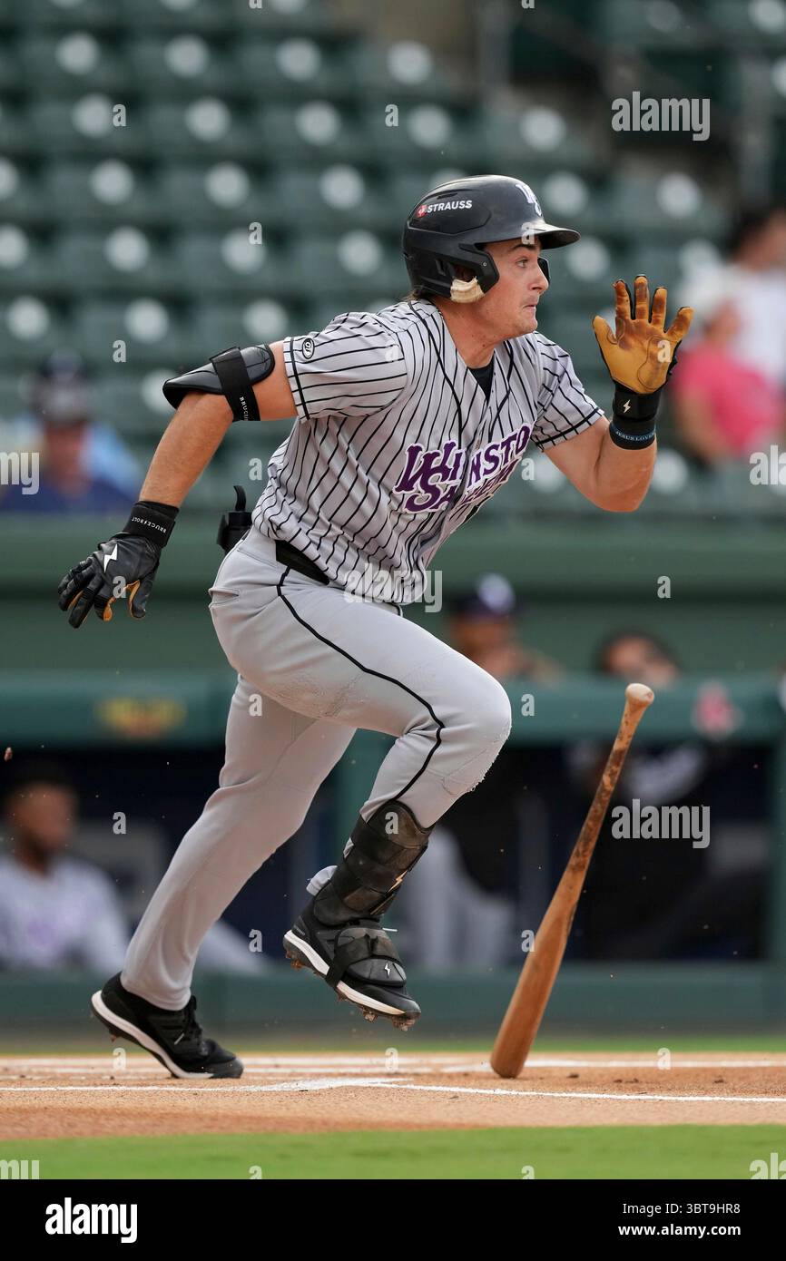 San Antonacci (1) of the Winston-Salem Dash at bat in a South Atlantic ...