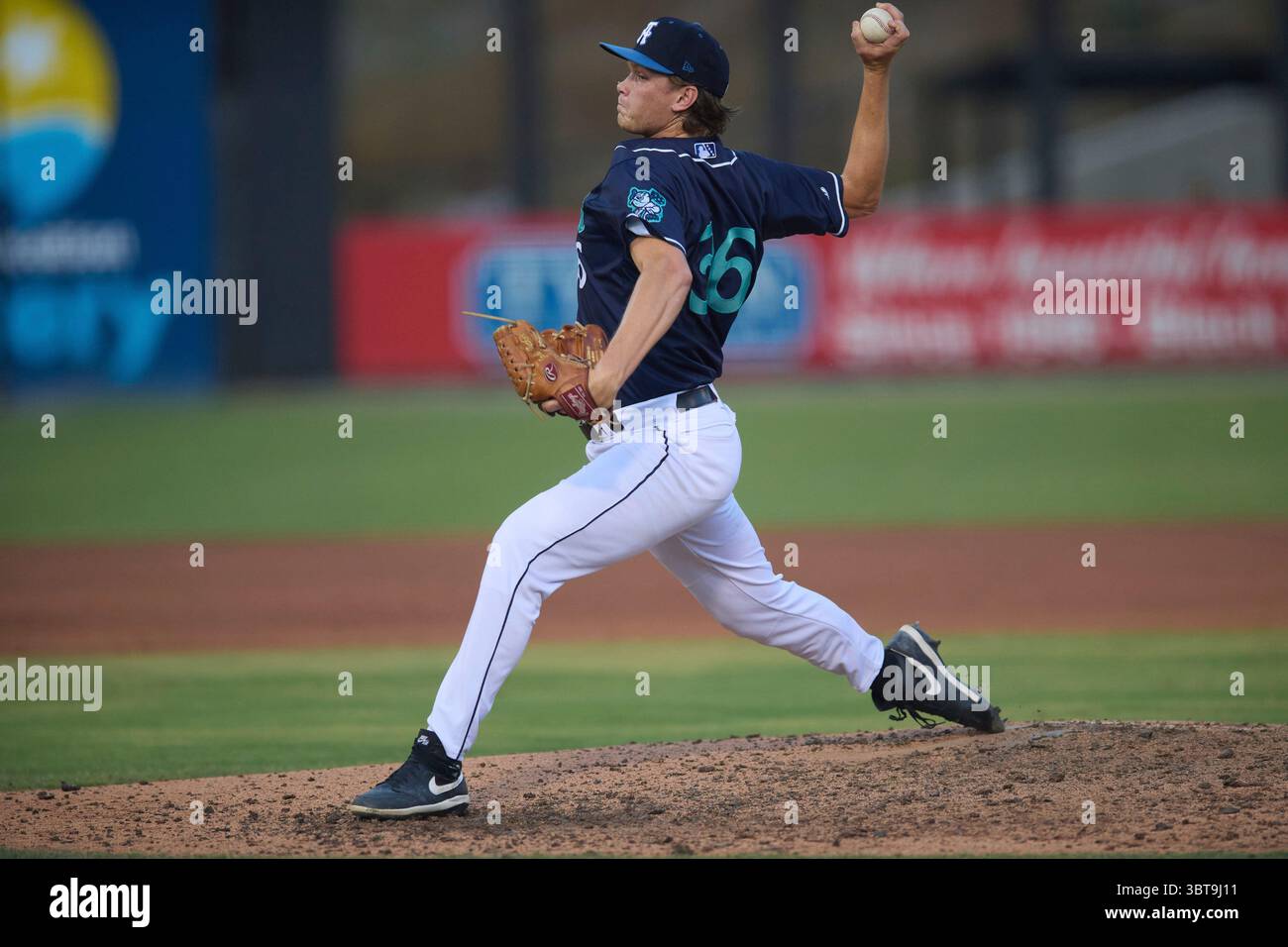 Asheville Tourists pitcher Cody Tucker (36) delivers a pitch during a ...