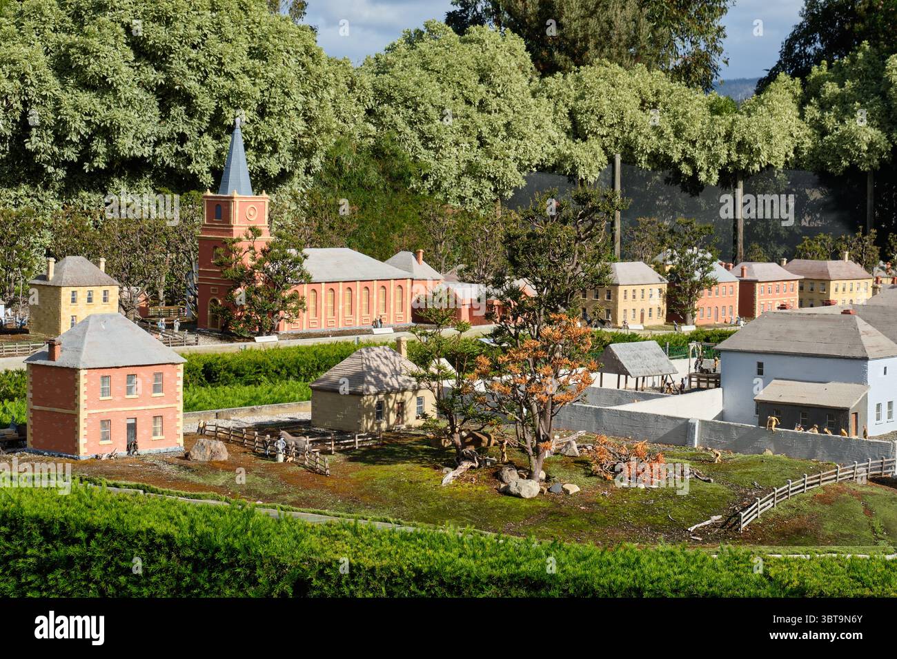 Miniature re-creation of old Hobart town as it was in the 1820s ...