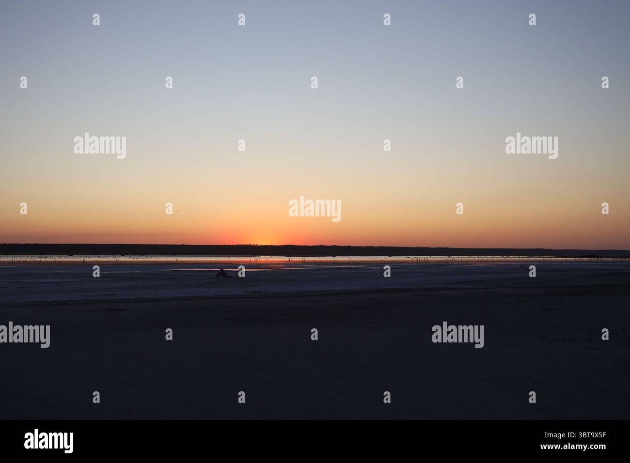 View of Kuialnyk Estuary at sunset. The Kuialnyk Estuary formerly known ...