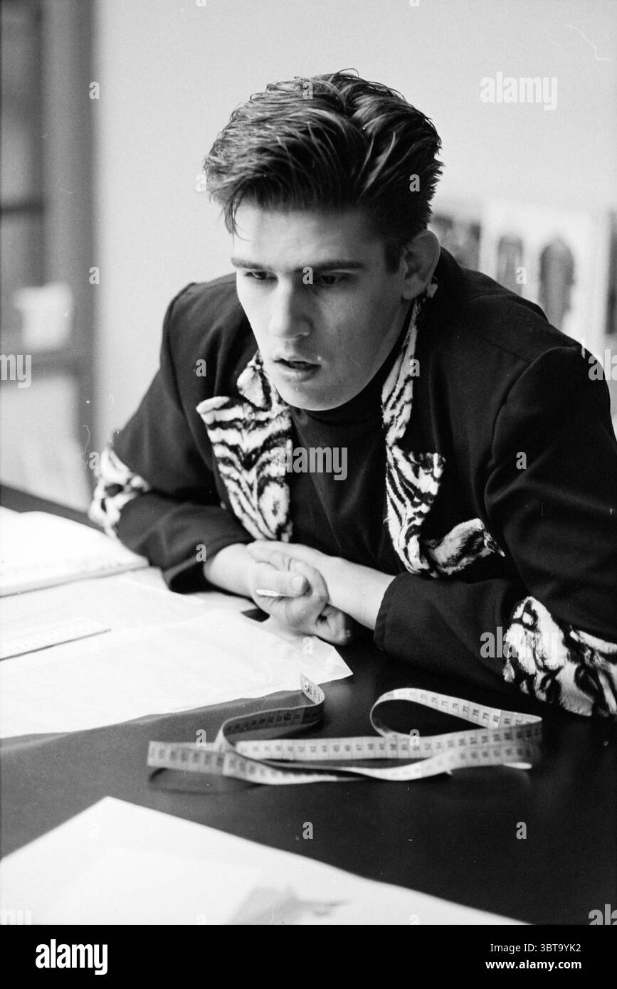 Fashion fabric young designer Black and White Stock Photos & Images - Alamy
