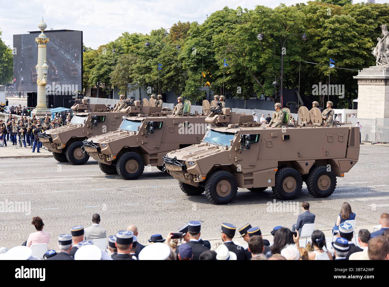 Paris, France. 14th July, 2025. Parade of motorized troops during the ...